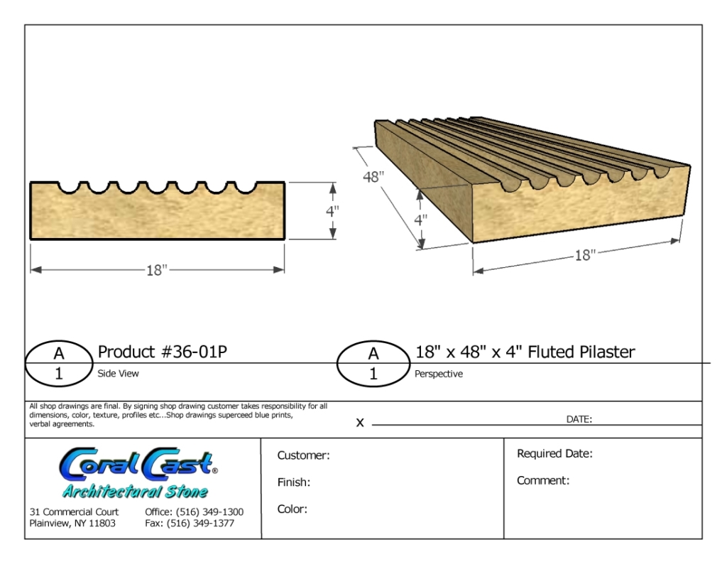 Product Profiles | Coral Cast Architectural Stone | (516) 349-1300