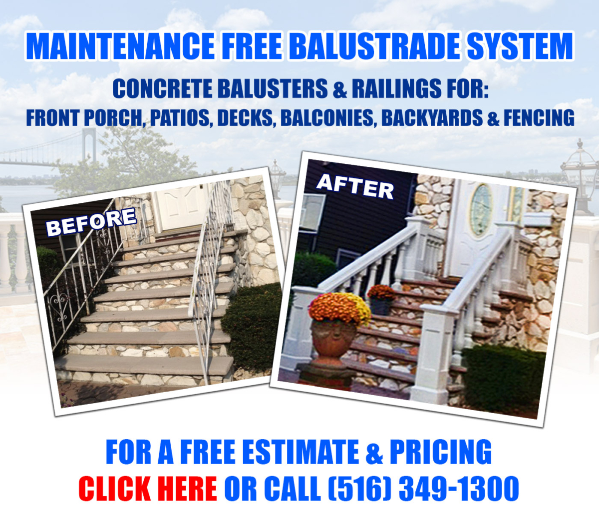 Concrete Balustrade | Porch Railings, Stair Railings, Stair Balusters